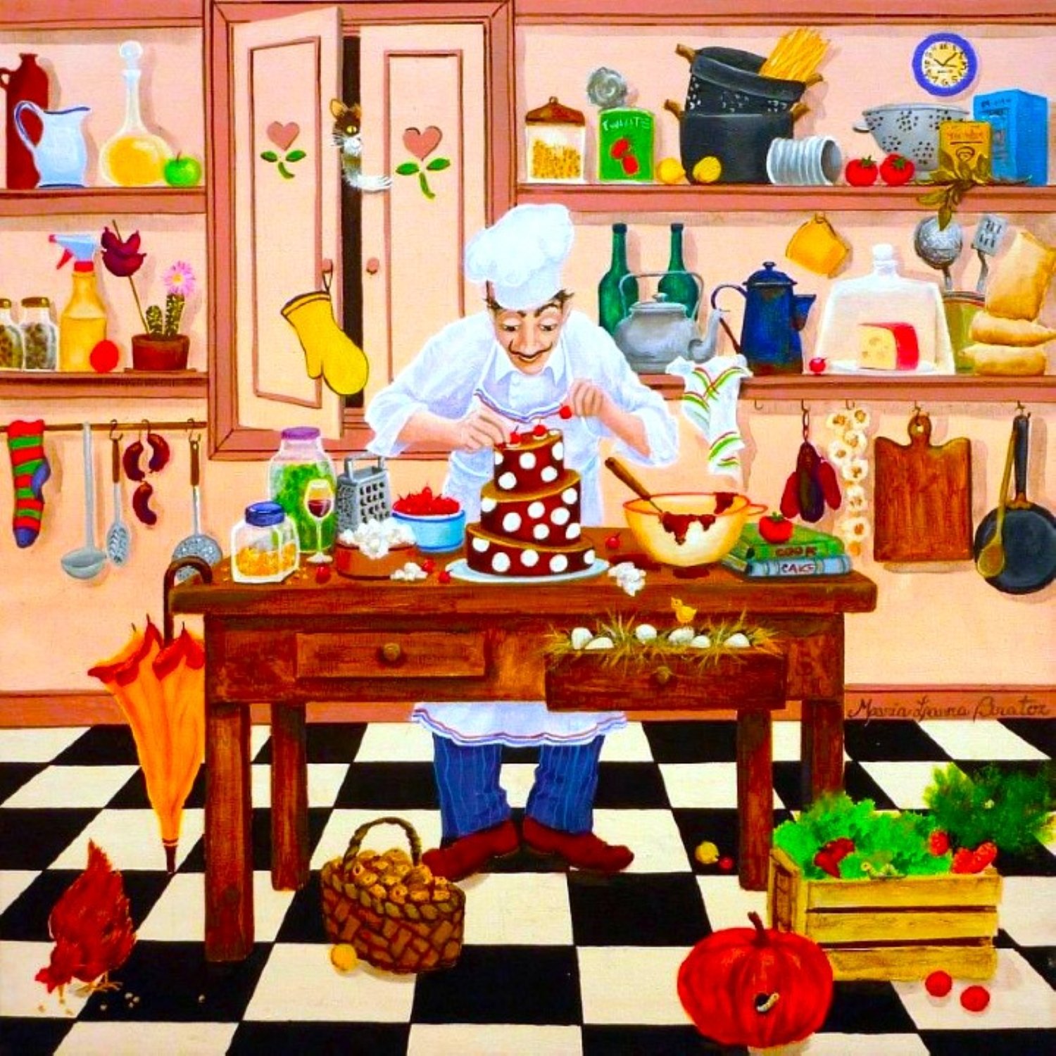 Solve Baker jigsaw puzzle online with 144 pieces