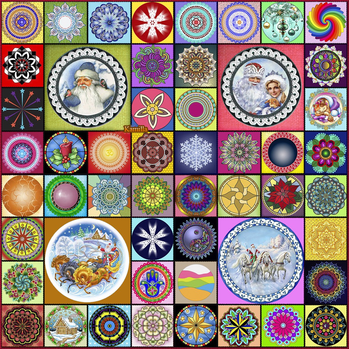 Solve Mandalas jigsaw puzzle online with 256 pieces