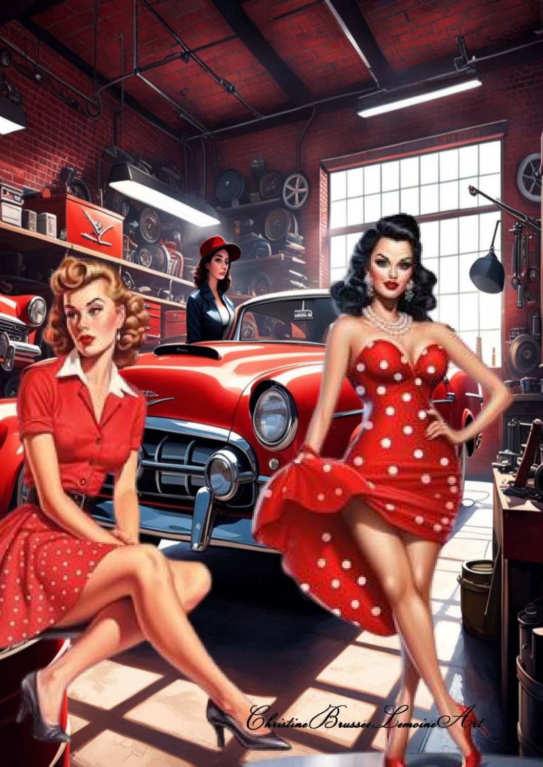 Solve 1950s Pin Up Girls Jigsaw Puzzle Online With 96 Pieces