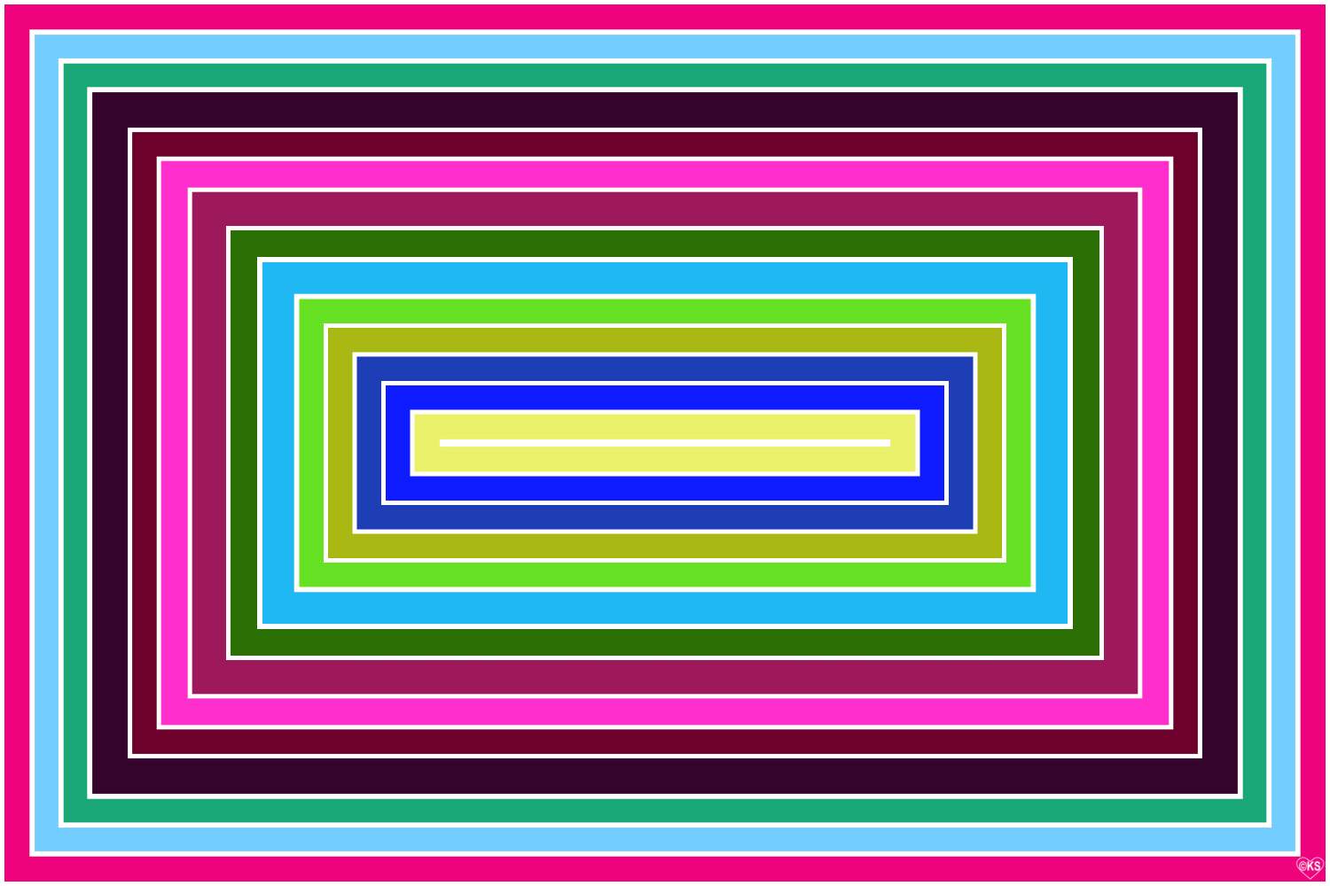 Solve Concentric Rectangles!! ~ M jigsaw puzzle online with 96 pieces