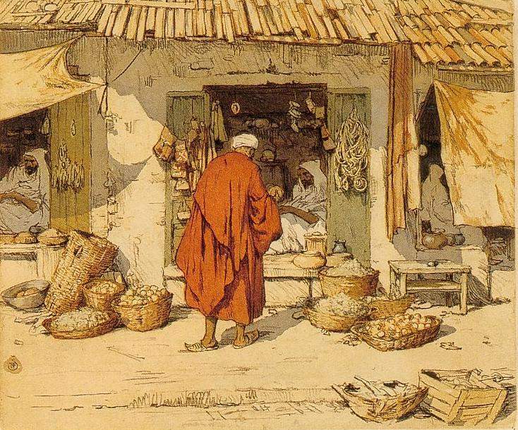 Solve T.F. Simon - Arabian Shops, 1926. jigsaw puzzle online with 120 ...