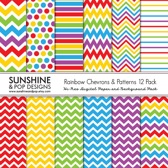 Solve Rainbow chevron paper jigsaw puzzle online with 81 pieces