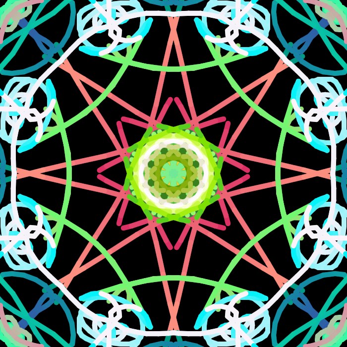 Solve Random Kaleidoscope #106 jigsaw puzzle online with 9 pieces