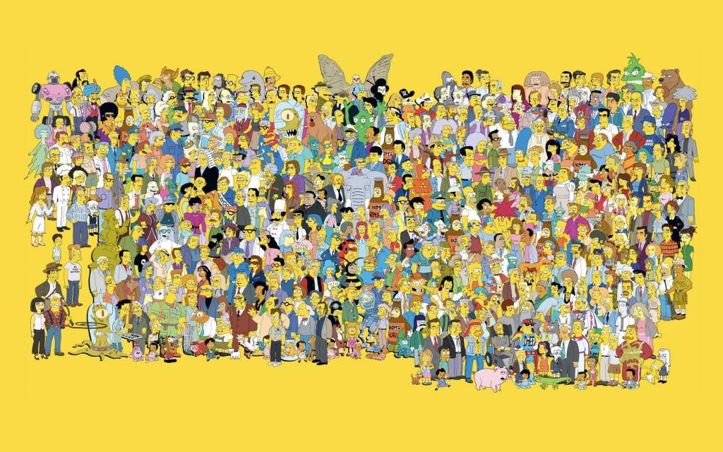 Solve All Simpsons Characters jigsaw puzzle online with 240 pieces