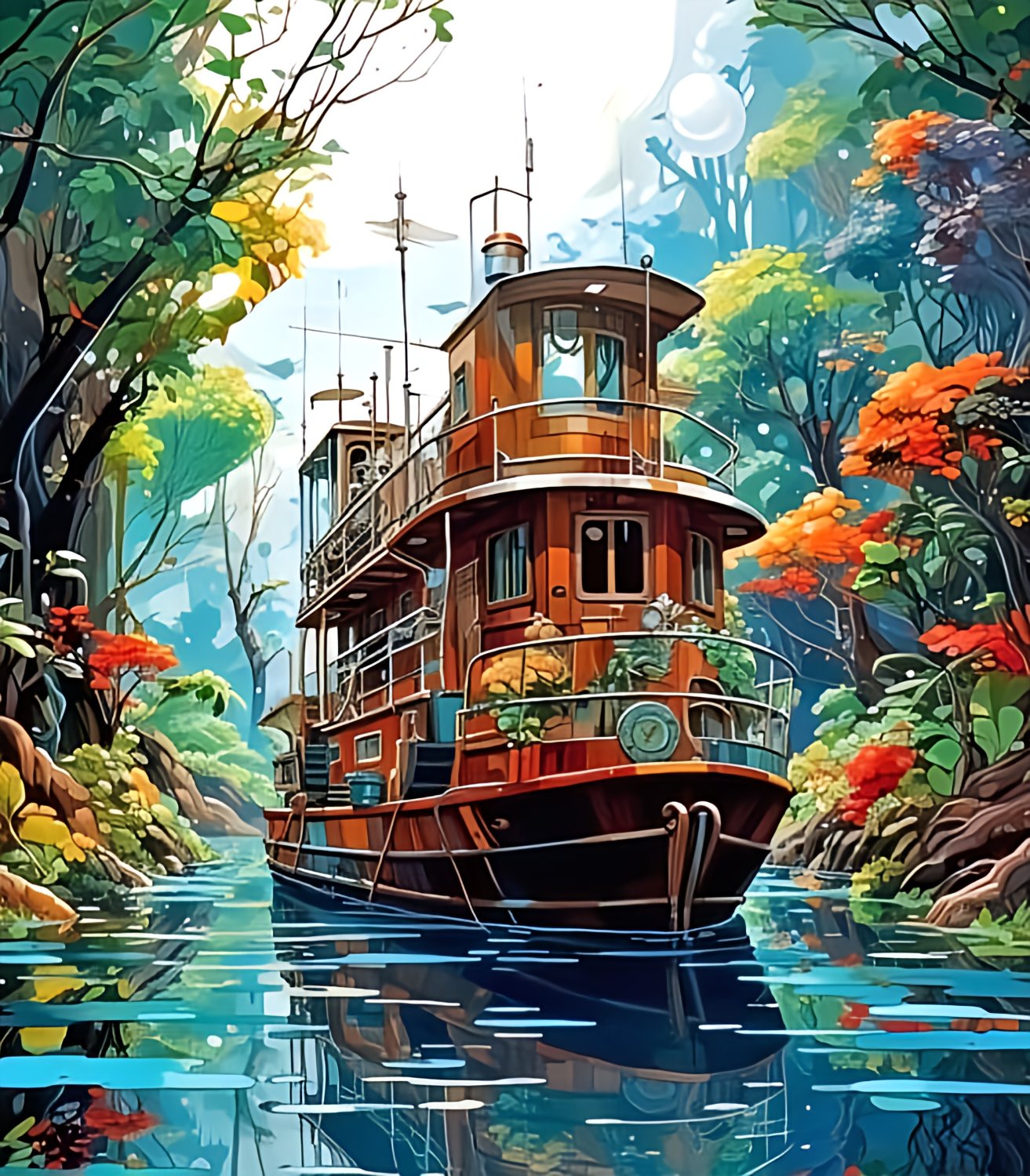 Solve Along the river jigsaw puzzle online with 399 pieces
