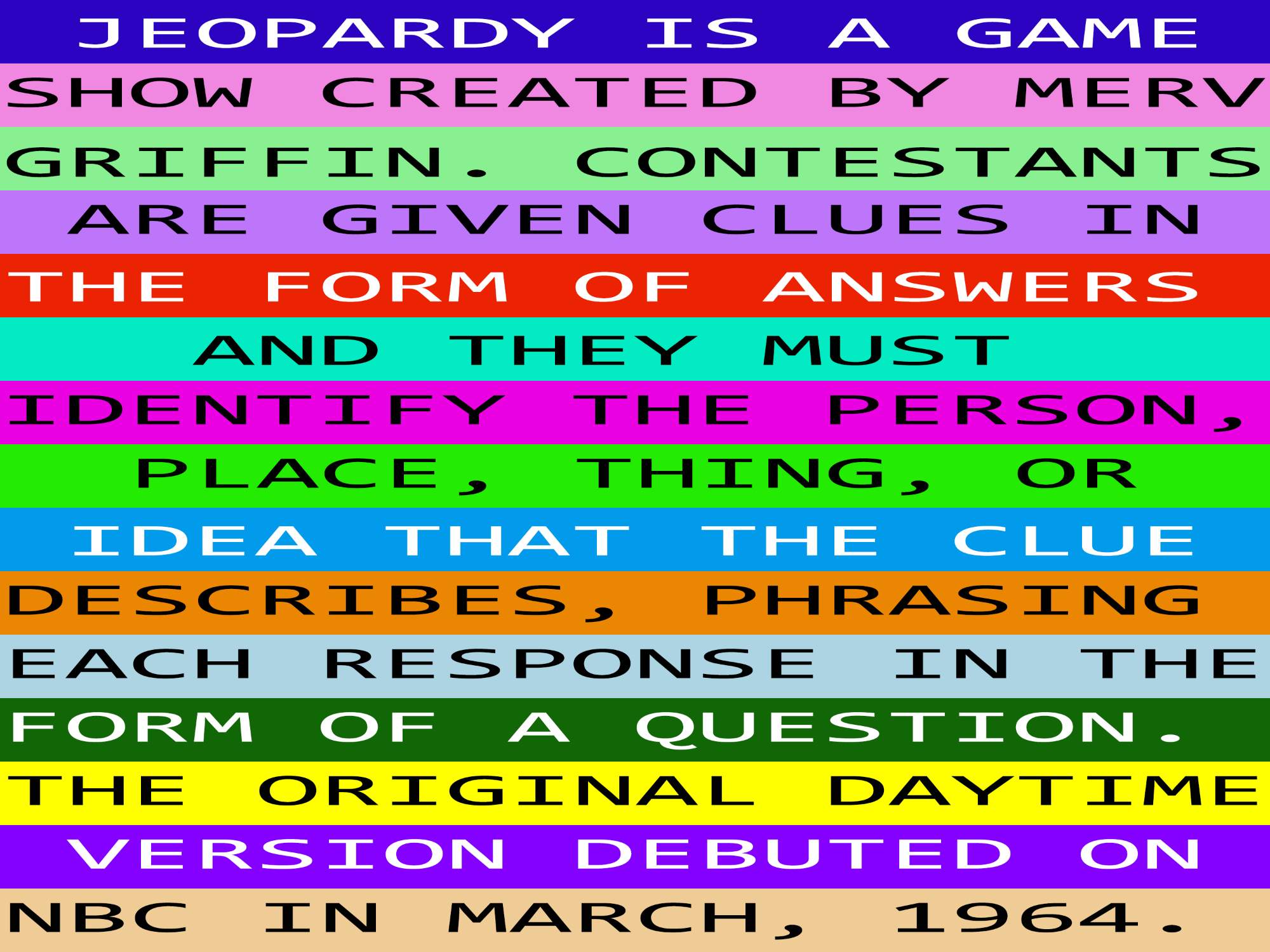 Solve JEOPARDY 300 jigsaw puzzle online with 300 pieces