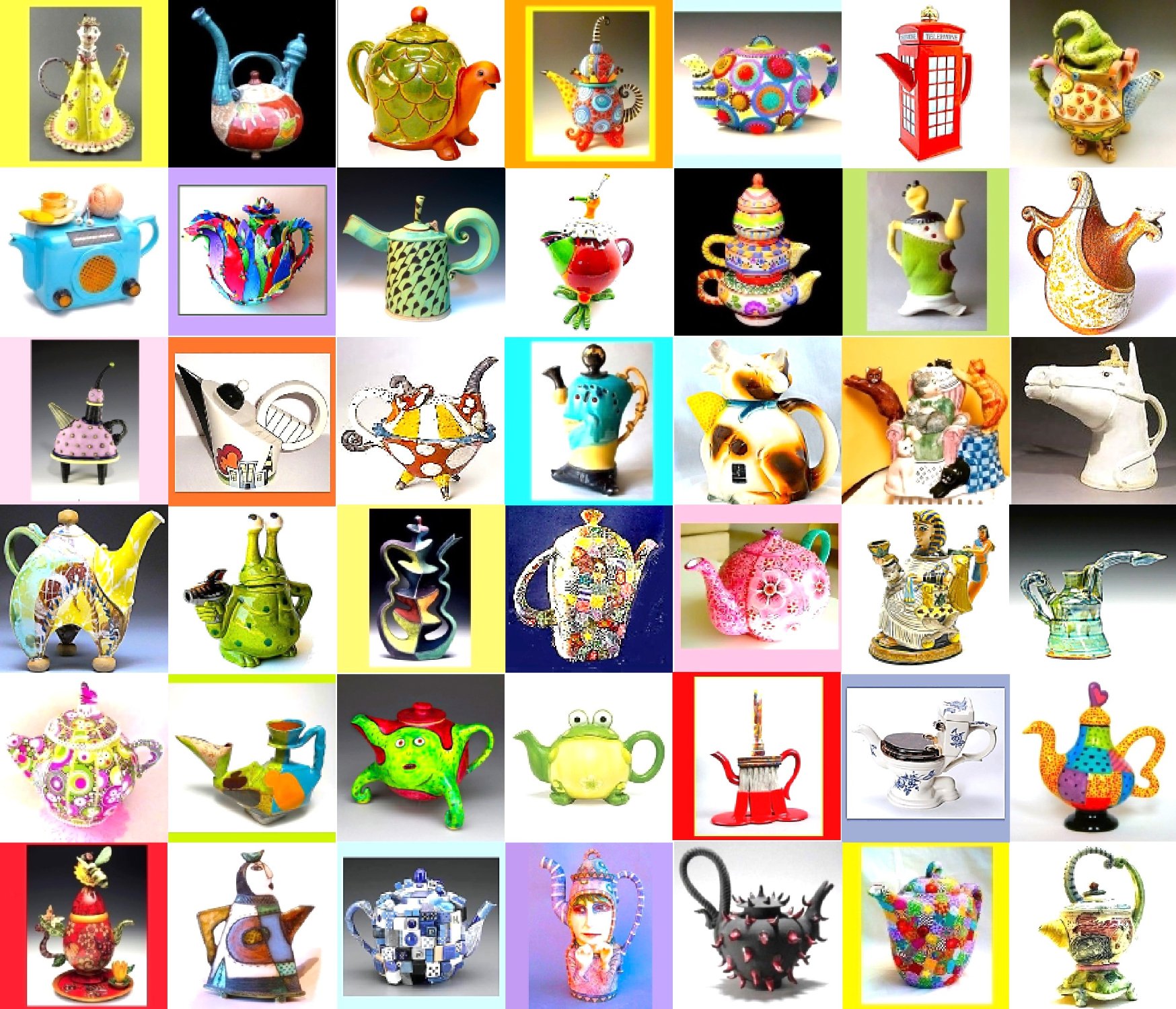 Solve PROBABLY NOT YOUR GRANDMOTHERS' TEAPOTS jigsaw puzzle online with ...