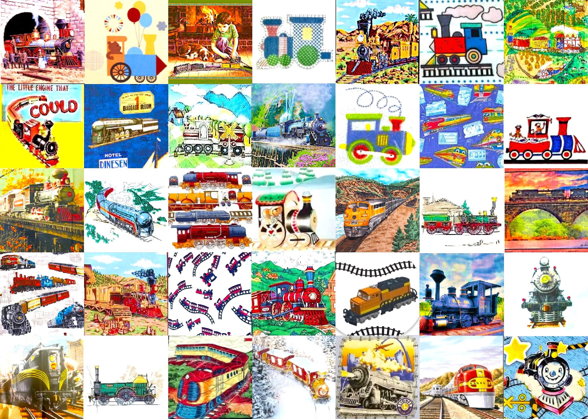 Solve PATCHWORK TRAINS jigsaw puzzle online with 70 pieces