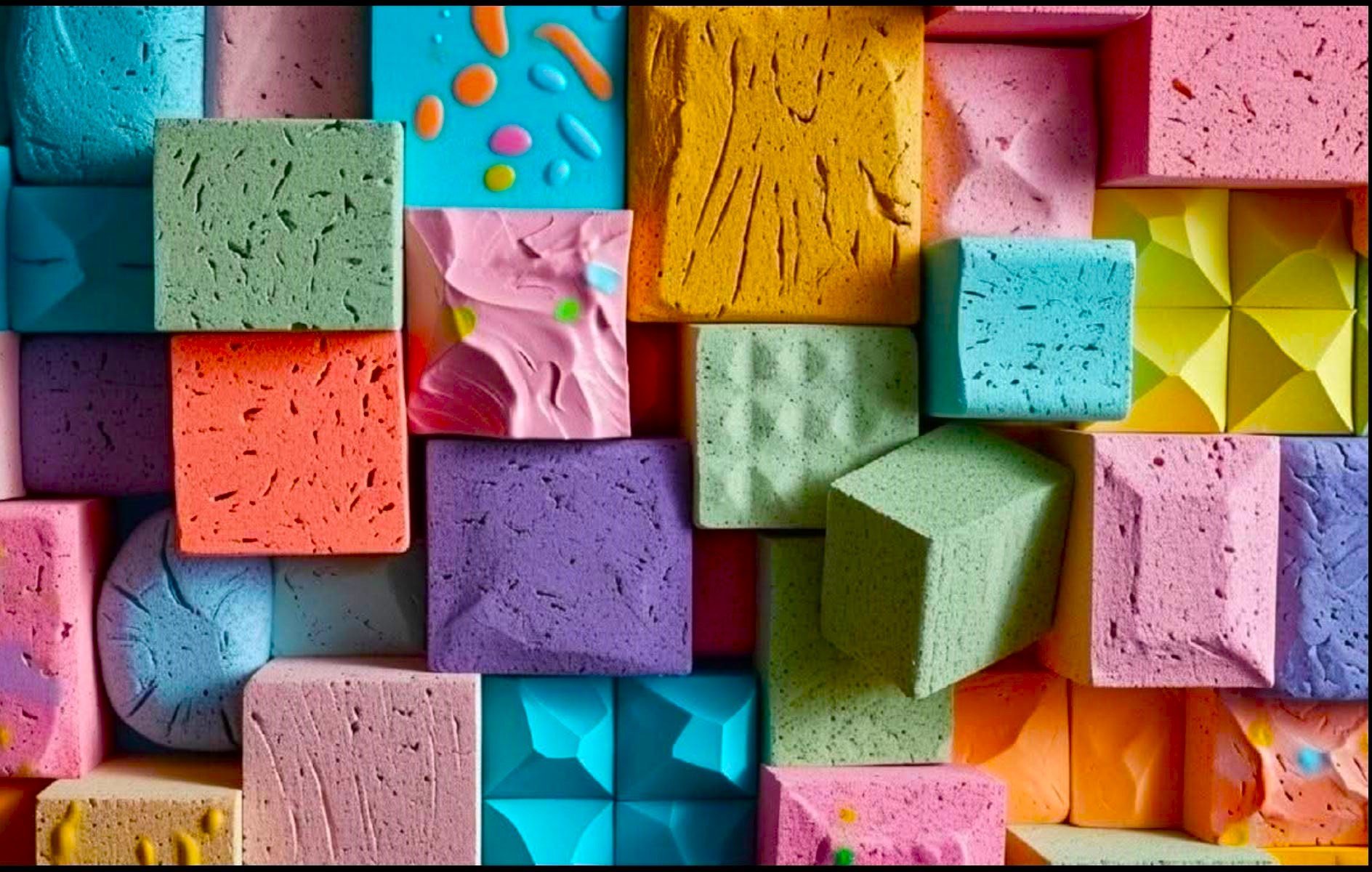 Solve Pastel Color Cubes jigsaw puzzle online with 600 pieces