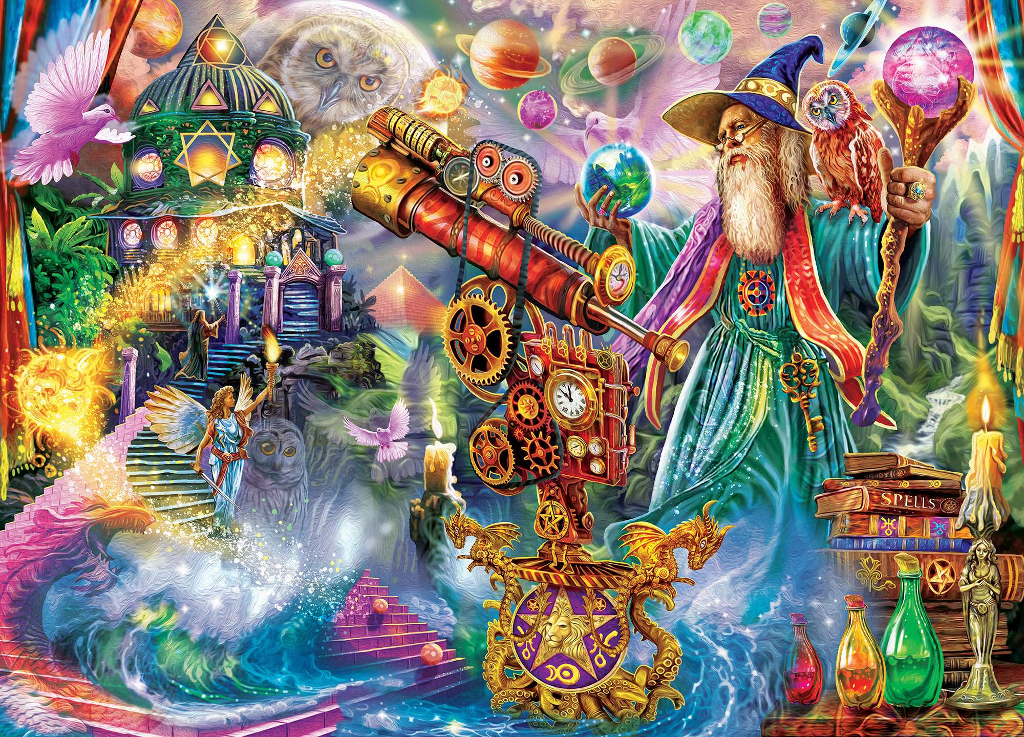 Solve Wizard's Laboratory jigsaw puzzle online with 560 pieces