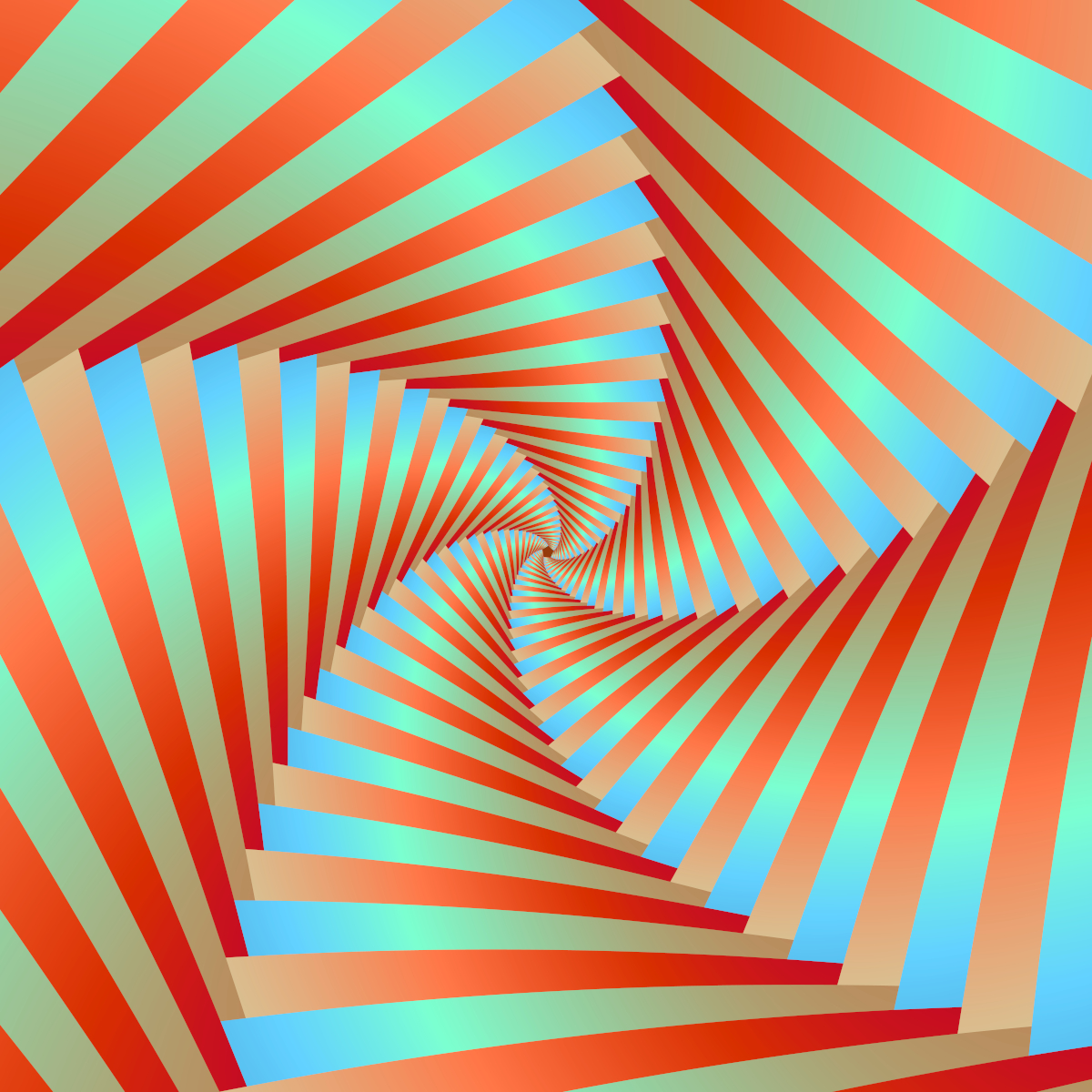 Solve Pentagon Spiral in Red Turqupose and Orange jigsaw puzzle online ...