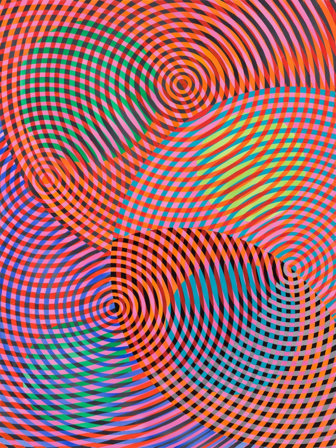 Solve John Aslanidis, Sonic Network no.103, 2025, oil and acrylic on ...