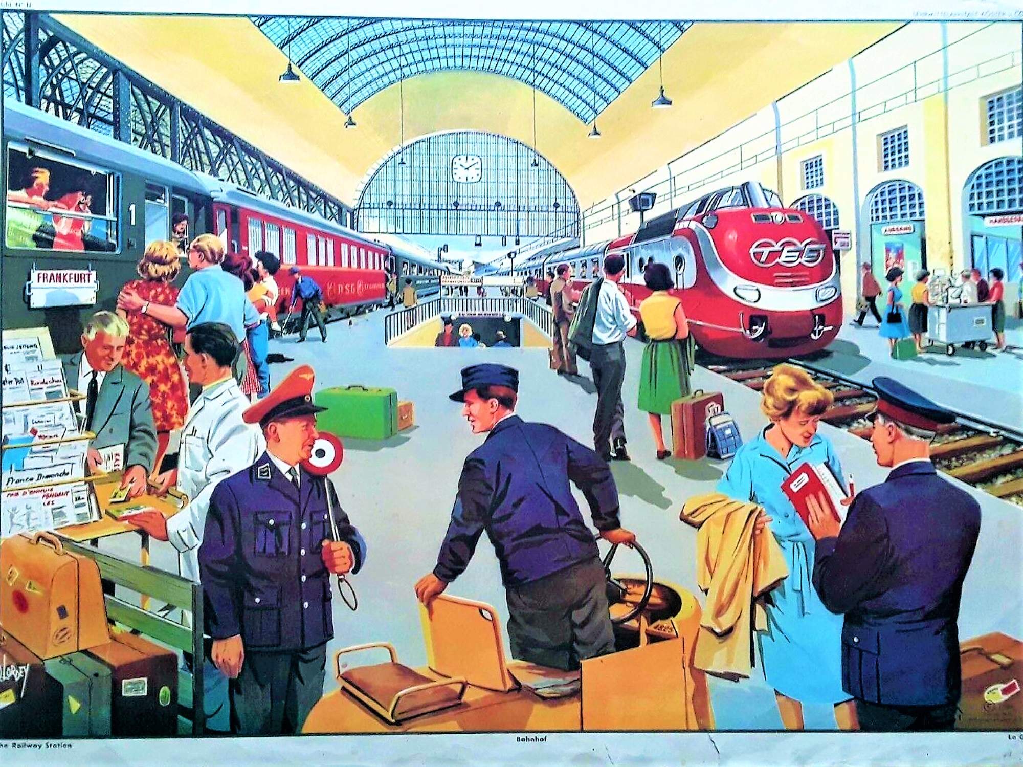 Solve Vintage Train Station jigsaw puzzle online with 594 pieces