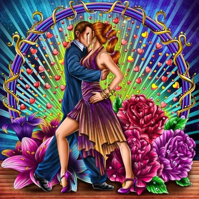 Solve Takes Two to Tango jigsaw puzzle online with 64 pieces