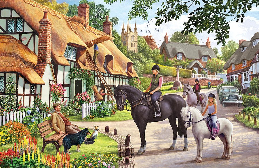 Solve A quiet Chat jigsaw puzzle online with 150 pieces