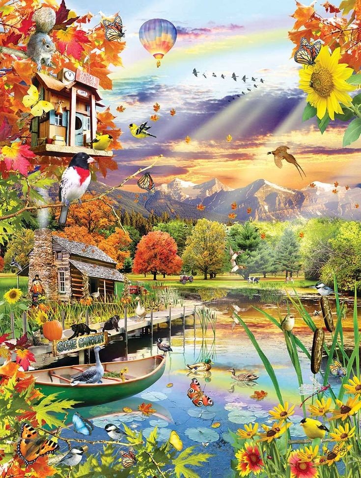 Solve Sunrise over the Mountains jigsaw puzzle online with 63 pieces
