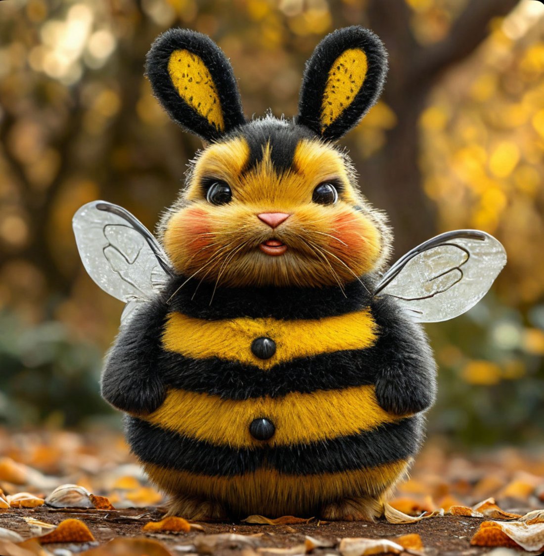 Solve Bumblebee Bunny jigsaw puzzle online with 9 pieces