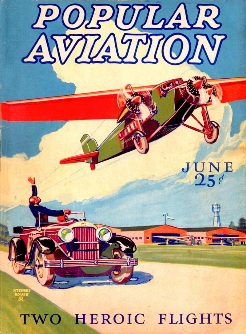 Solve Popular Aviation, June 1928, cover by Stewart Harry Rouse ...