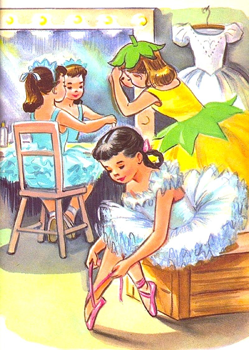 Solve Themes Vintage illustrations/pictures - Little Ballet Girls jigsaw puzzle online with 165 ...