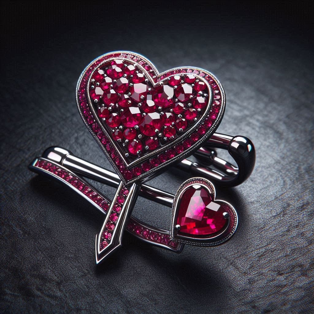 Solve A ruby tie pin jigsaw puzzle online with 64 pieces