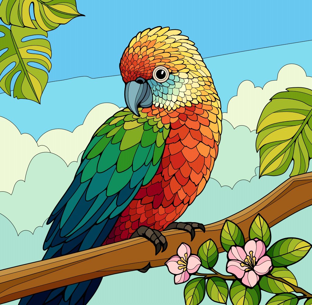 Solve Parrot jigsaw puzzle online with 306 pieces