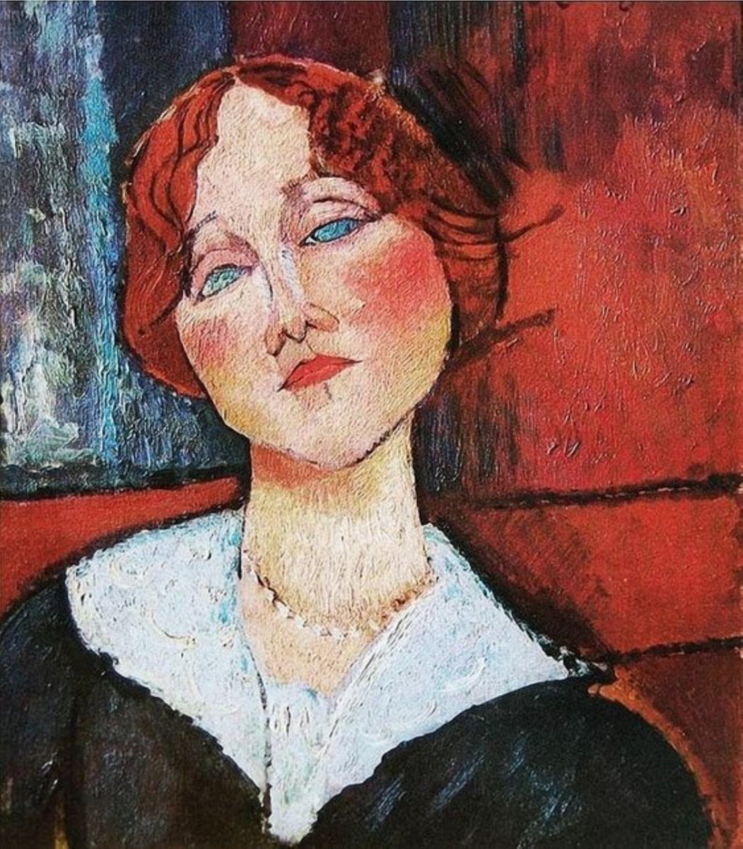Solve Redhead Woman with Blue Eyes ~ Amedeo Modigliani (Italian, 1884 ...