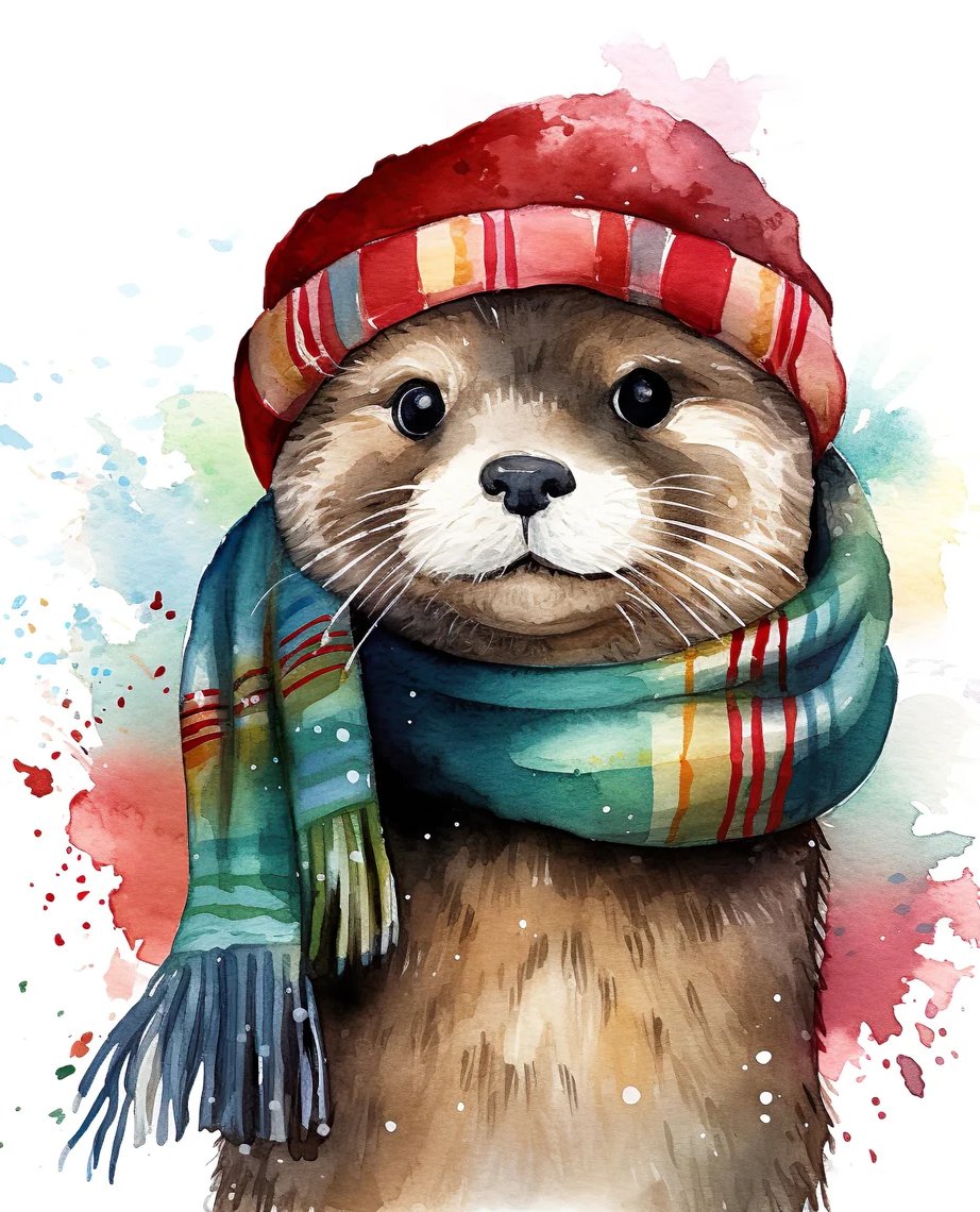 Solve Colorful Otter jigsaw puzzle online with 252 pieces