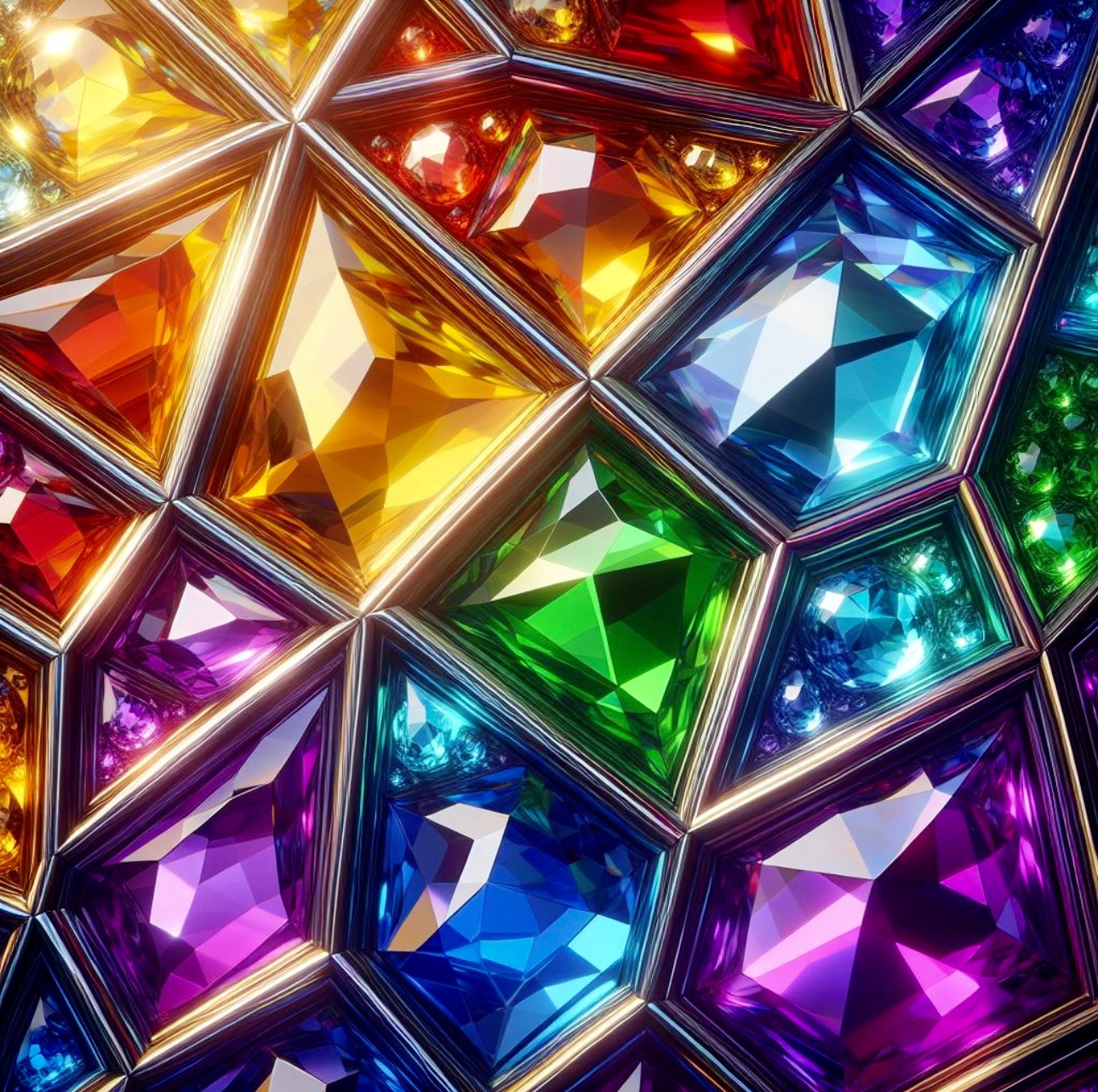 Solve Polygon Bling jigsaw puzzle online with 64 pieces