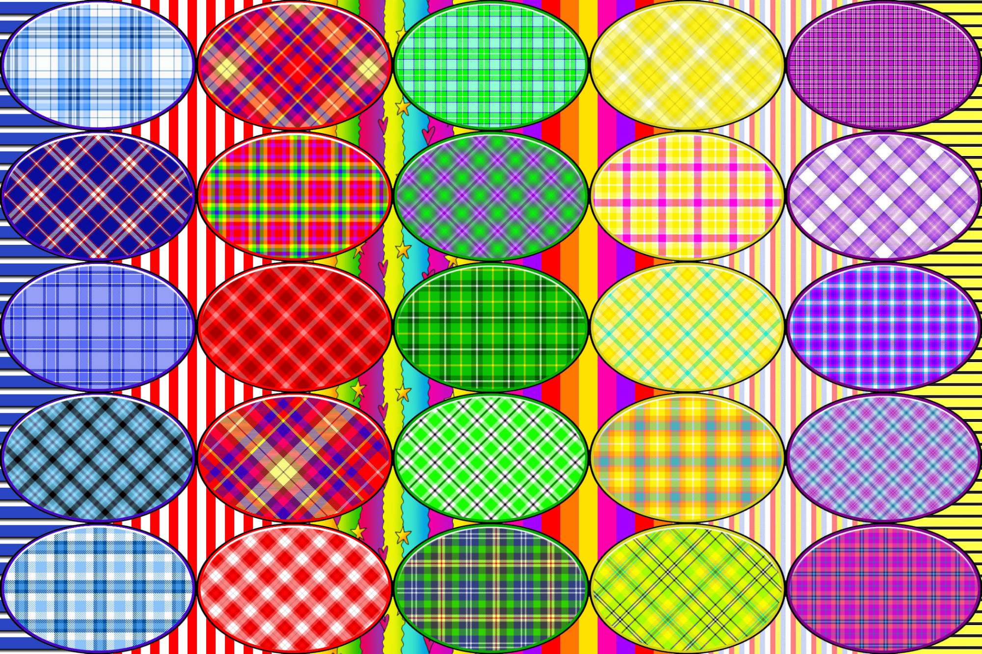 Solve Pretty Plaids & Striking Stripes jigsaw puzzle online with 600 pieces