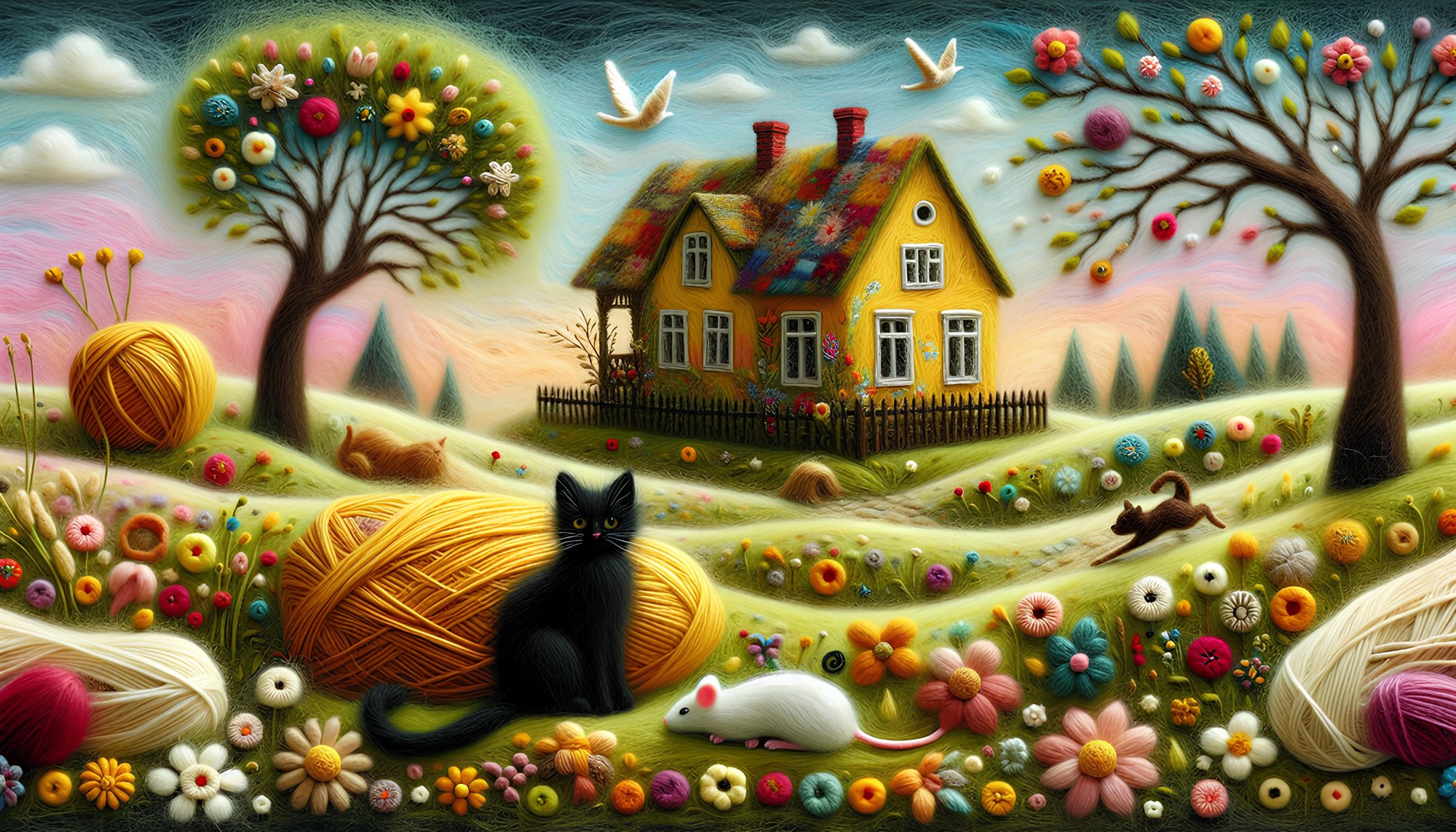 Solve Kara Kedili Ev jigsaw puzzle online with 180 pieces