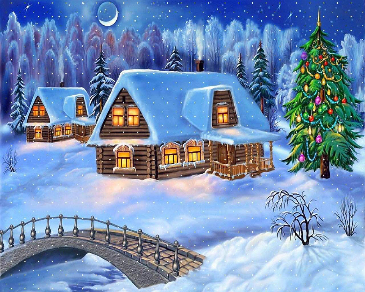 Solve Christmas village jigsaw puzzle online with 285 pieces