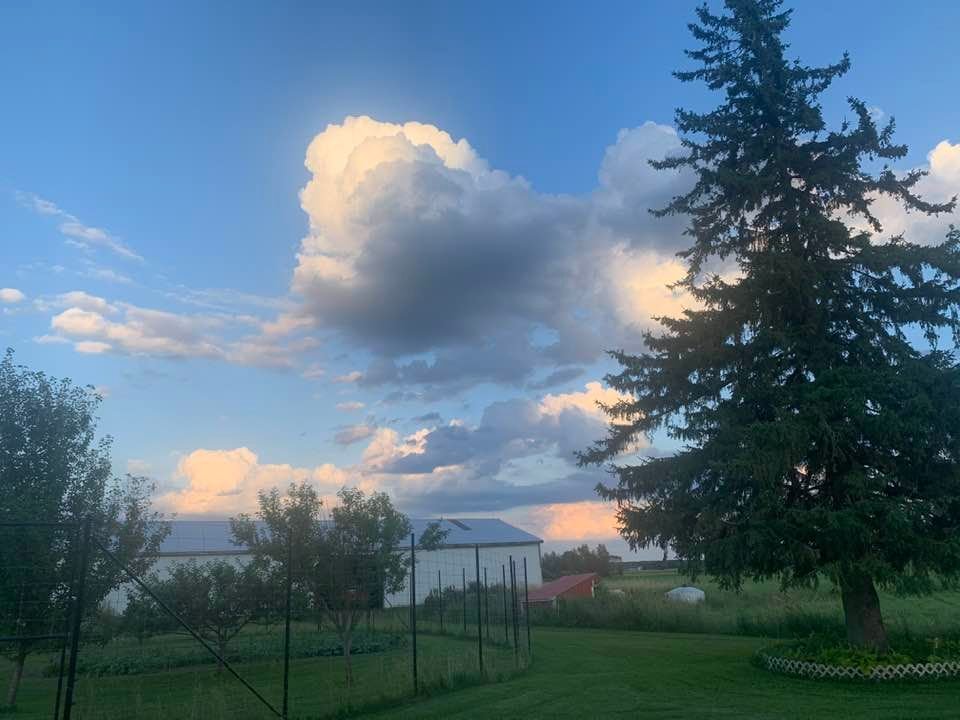 Solve 2022-07-23 Evening clouds jigsaw puzzle online with 176 pieces