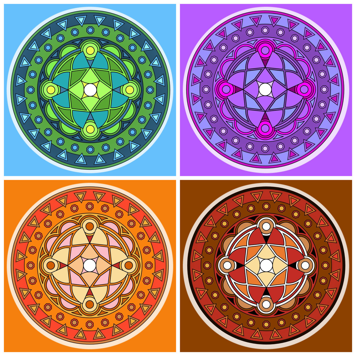 Solve Coloring Mandalas 1.jpg jigsaw puzzle online with 225 pieces