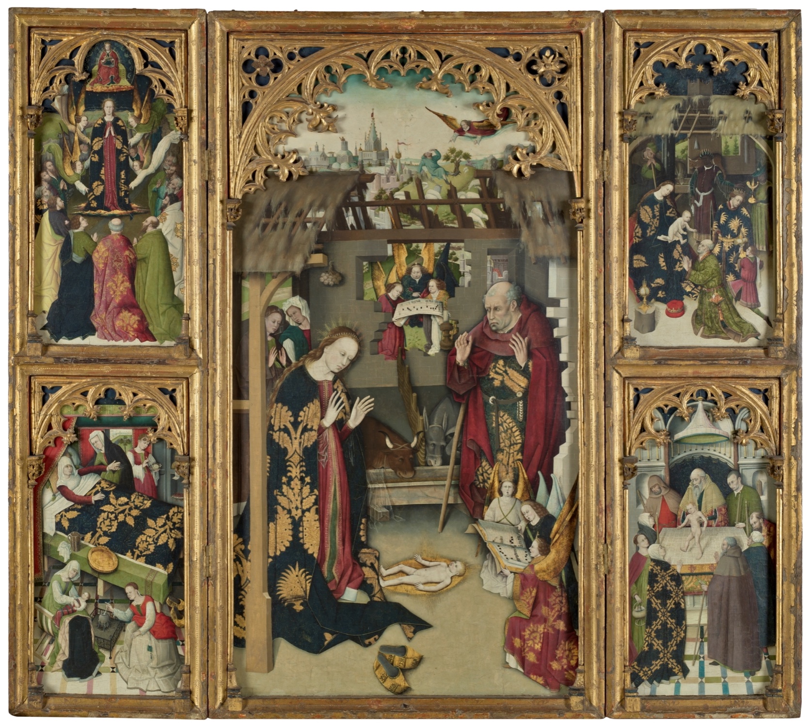 Solve Master Felipe - The Nativity Triptych jigsaw puzzle online with 120 pieces