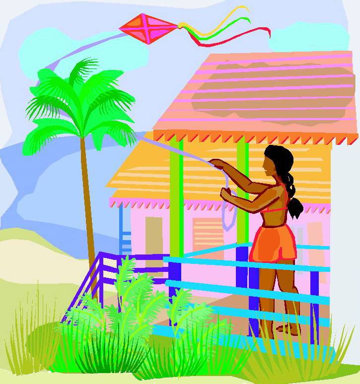 Solve Theme, wind: kite flying (easy) jigsaw puzzle online with 56 pieces