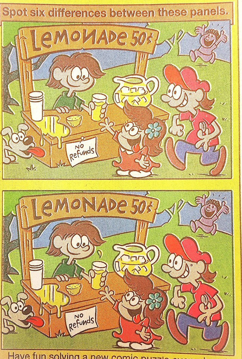 Solve Spot the 6 Differences jigsaw puzzle online with 24 pieces