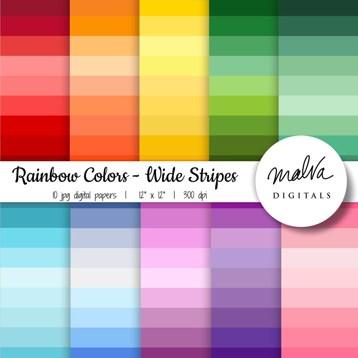 Solve Rainbow Colors - wide stripes jigsaw puzzle online with 49 pieces