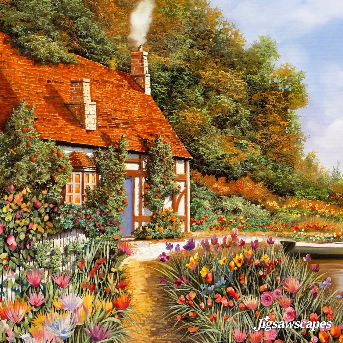 Solve Beauty on the path . . . . . jigsaw puzzle online with 16 pieces