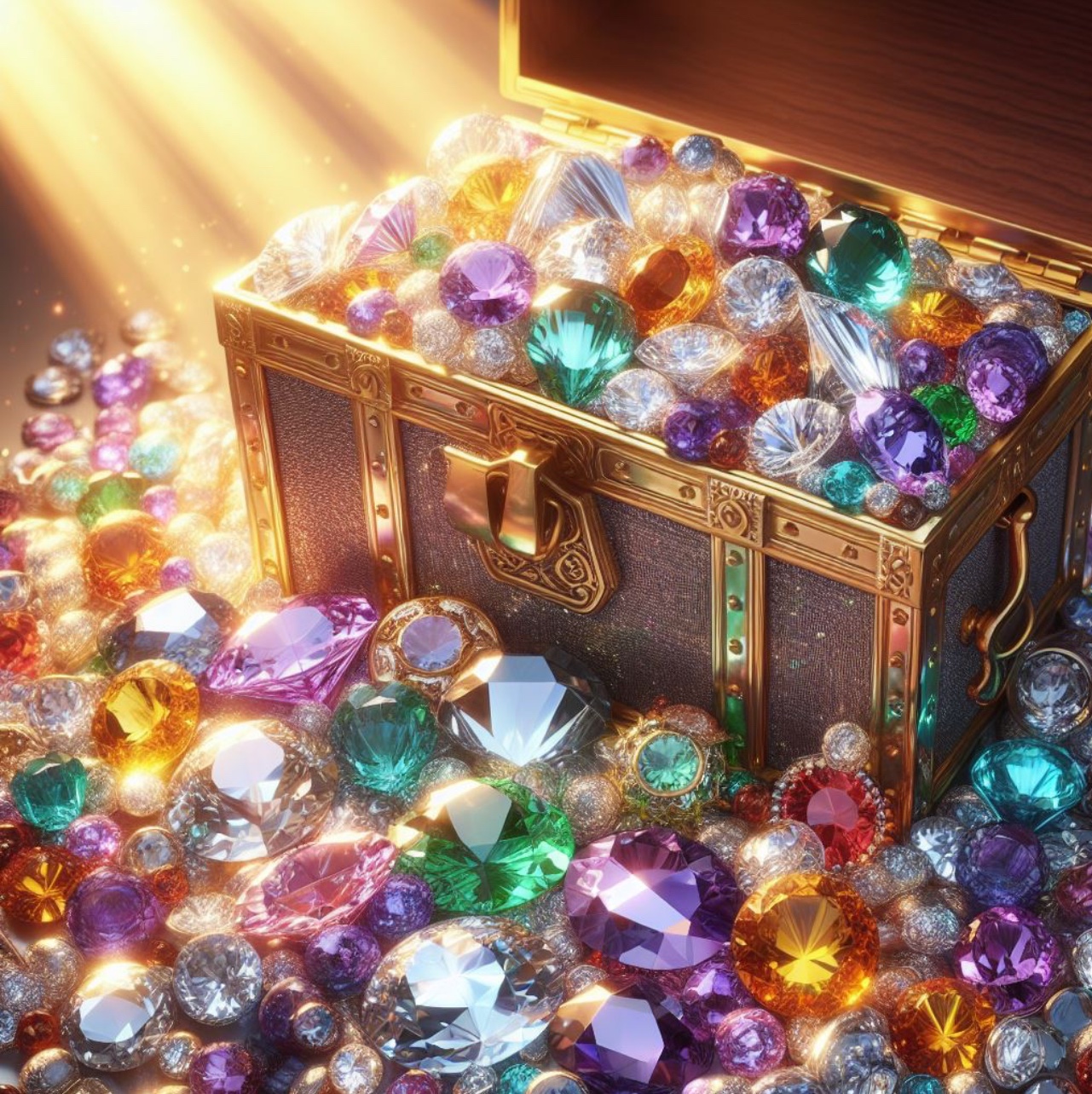 Solve Gemstone Cache Treasure jigsaw puzzle online with 121 pieces