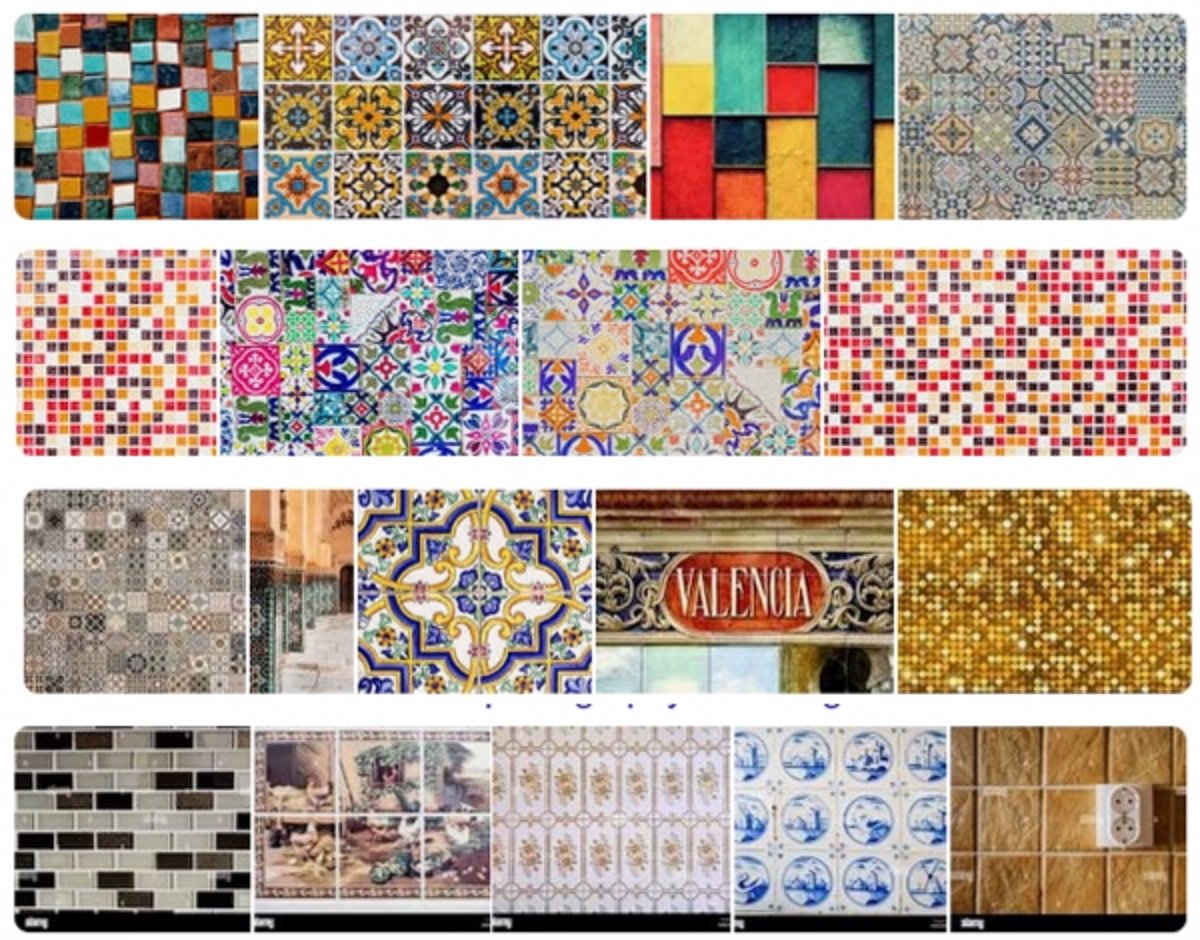 Solve Colourful Wall Tiles jigsaw puzzle online with 180 pieces