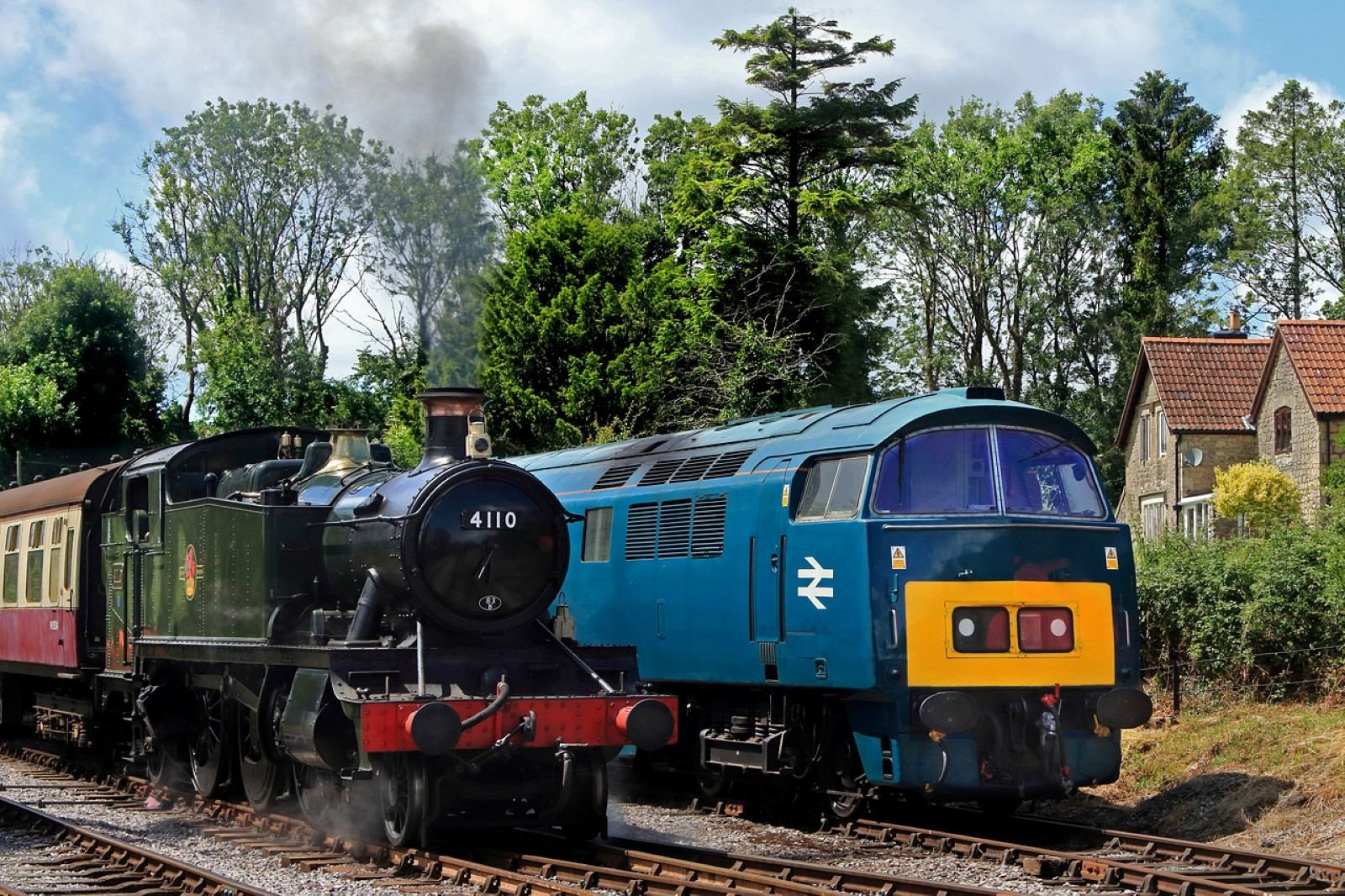 Solve GWR 5101 Class 2-6-2T 4110 and BR Class 52 D1015 Western Champion ...