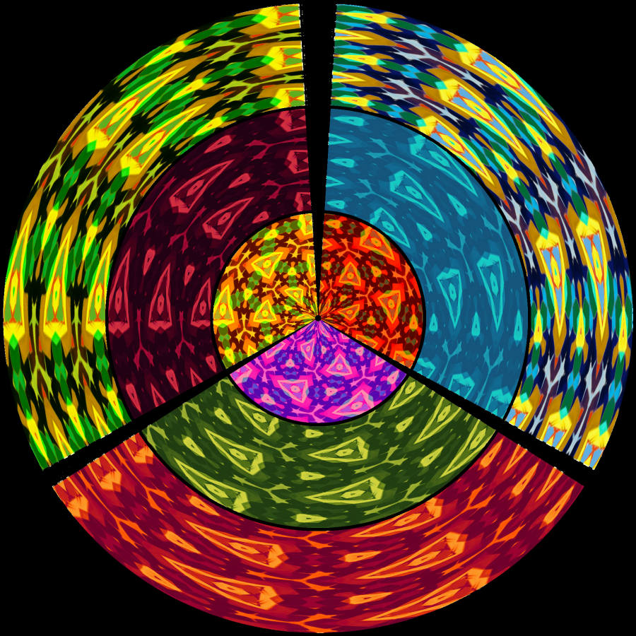 Solve Collage Kaleido Wheel jigsaw puzzle online with 81 pieces