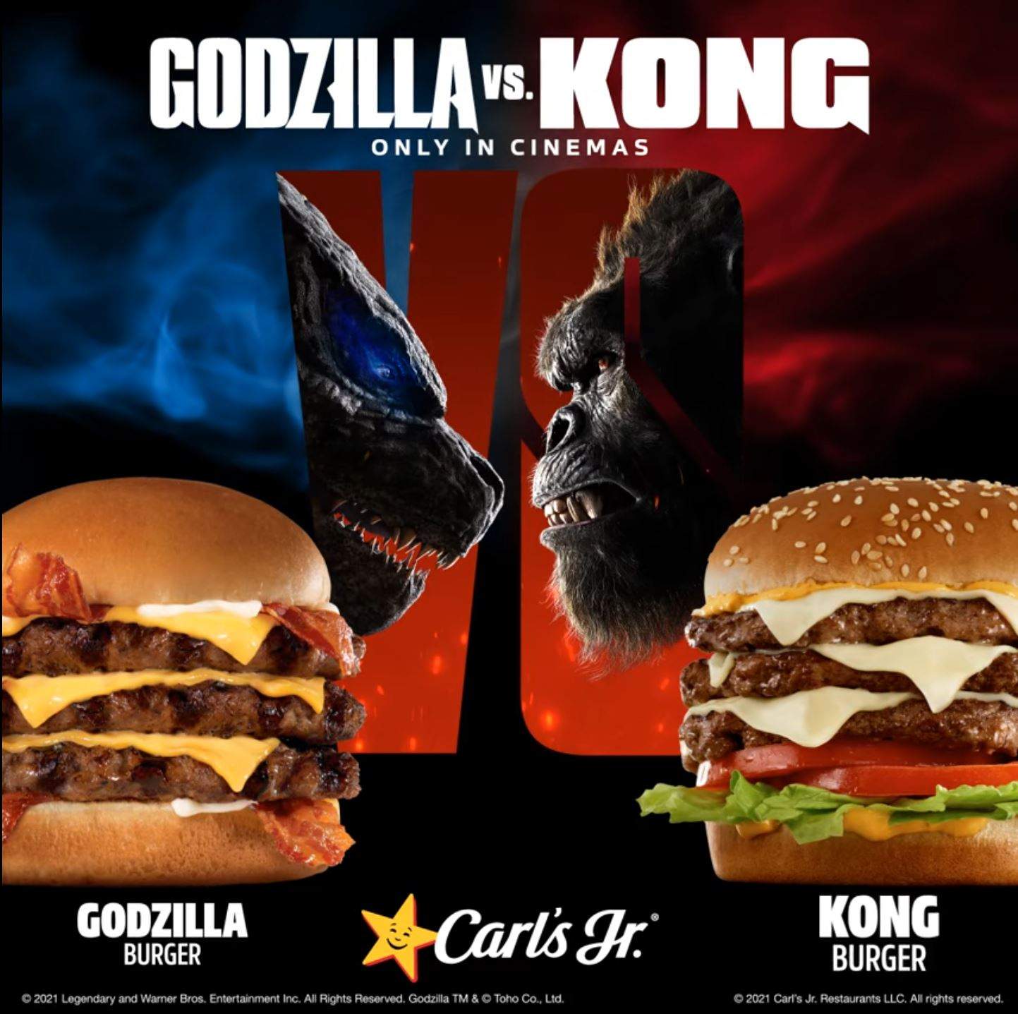 Solve Carl’s Jr. Singapore Limited Edition Godzilla Burger or Kong ...