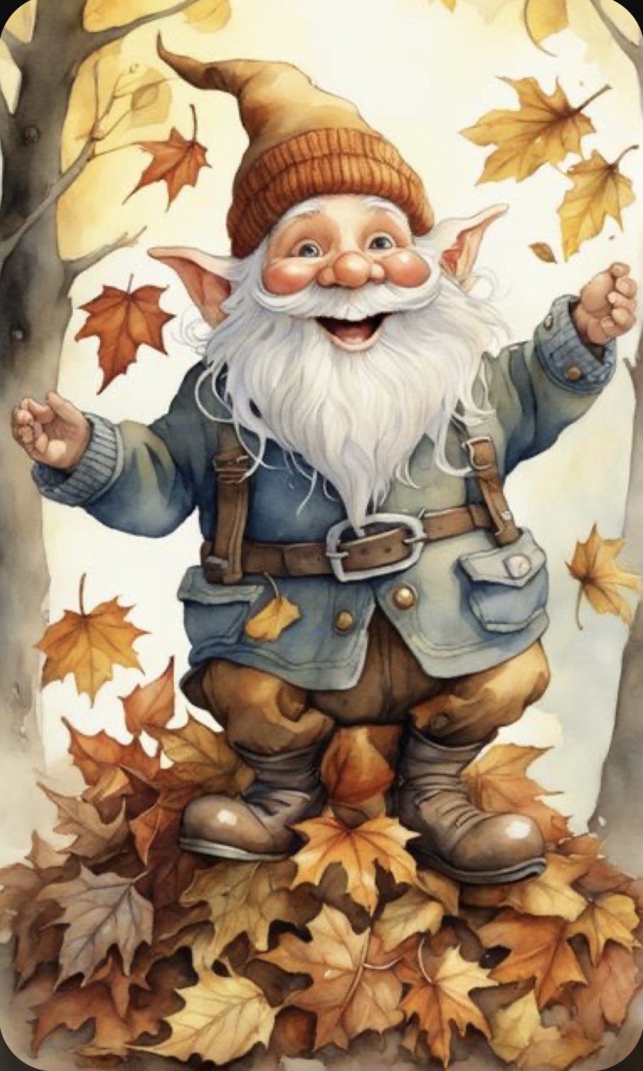 Solve A cheerful, joyful autumn Elf jigsaw puzzle online with 144 pieces
