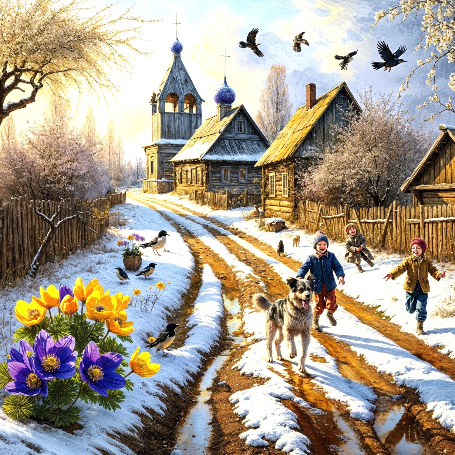 Solve Siberian April jigsaw puzzle online with 81 pieces