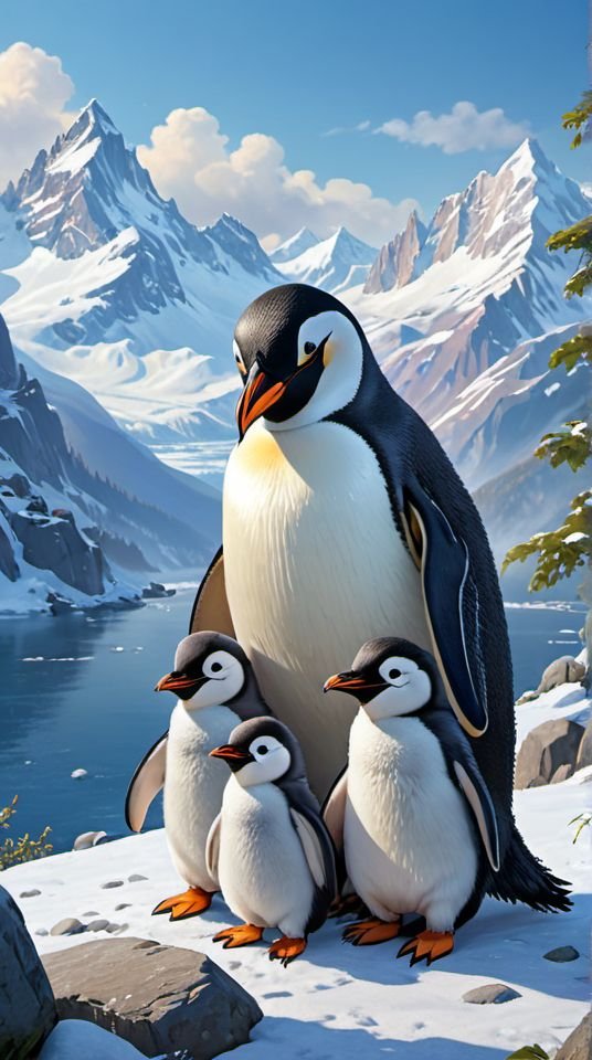 Solve Penguins jigsaw puzzle online with 45 pieces