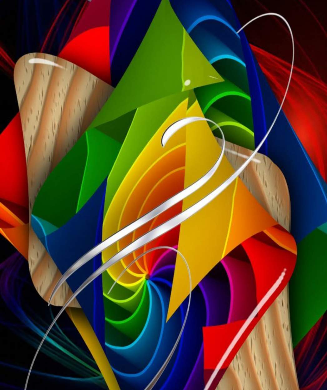 Solve RAINBOW SWIRLS jigsaw puzzle online with 80 pieces
