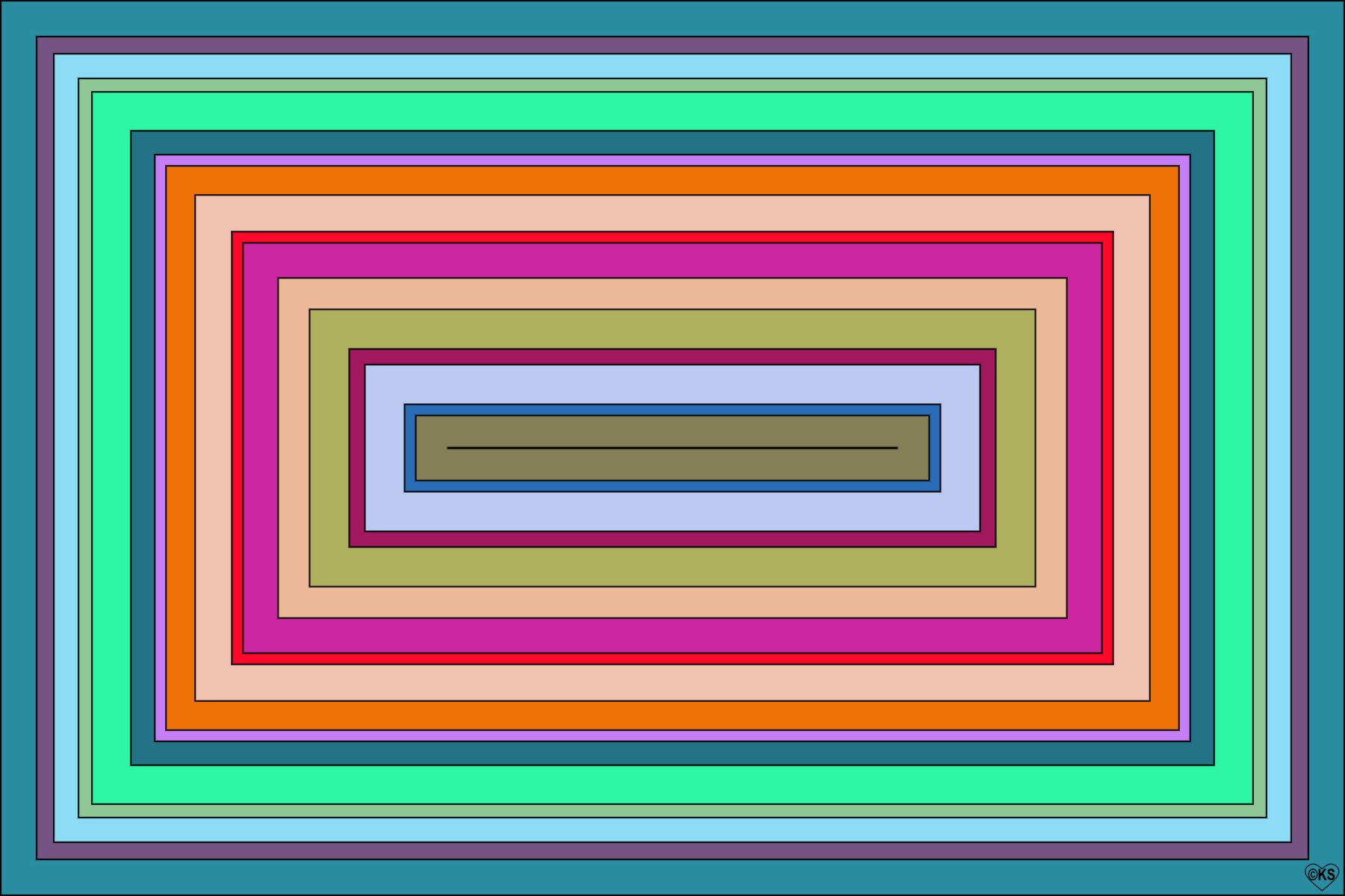 Solve Concentric Rectangles!! ~ M jigsaw puzzle online with 96 pieces