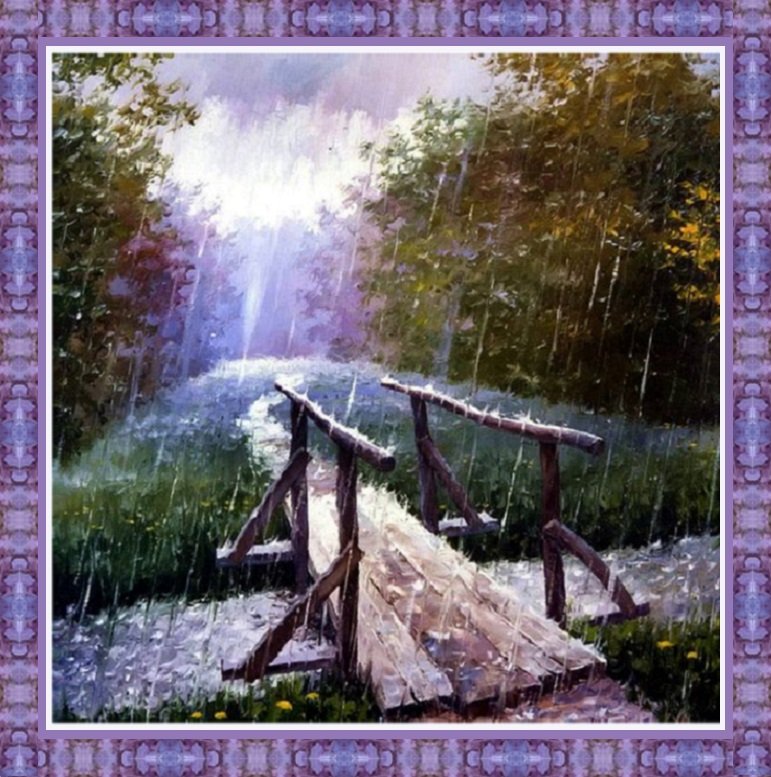 Solve A Heavy Shower jigsaw puzzle online with 49 pieces