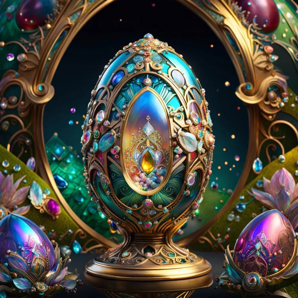 Solve A Fancy Faberge Egg jigsaw puzzle online with 25 pieces